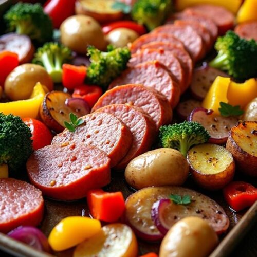 You’ll Love This Quick Kielbasa Veggie Sheet Pan Dinner - Recipe Archive
