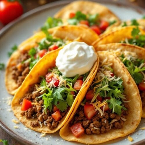 Homemade Taco Bell-Style Chalupas With Seasoned Beef and Fresh Toppings ...