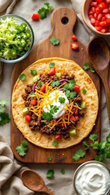 Homemade Taco Bell-Style Chalupas With Seasoned Beef and Fresh Toppings ...